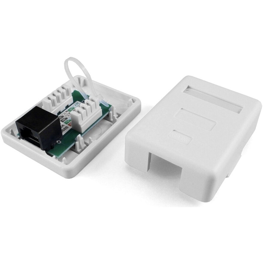 Розетка RJ-45 Hyperline SB1-1-8P8C-C5e-WH: купить в интернет магазине ...