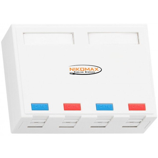 Корпус настенной розетки NIKOMAX NMC-MB4P-ST-WT: купить в интернет ...